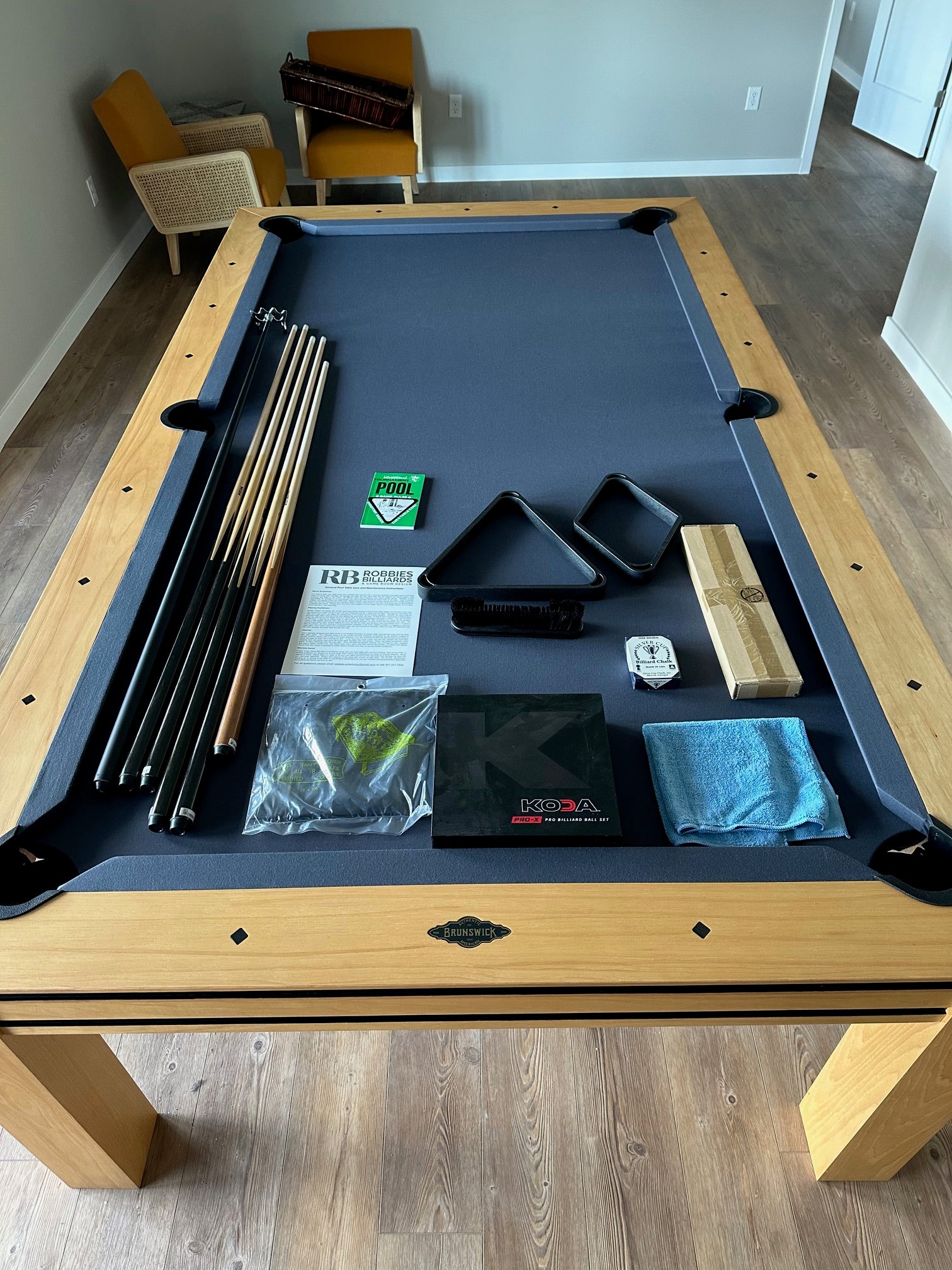 Brunswick Hickory Pool Table — Robbies Billiards & Game Room Design