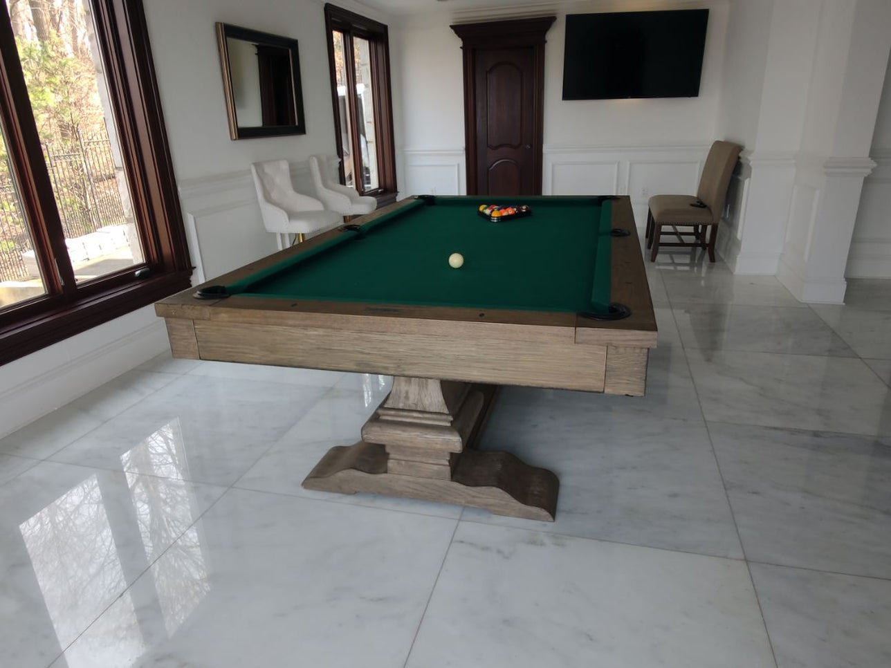 Plank and Hide Beaumont Pool Table — Robbies Billiards & Game Room Design