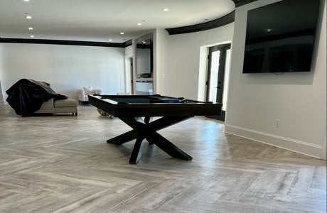 Plank and Hide Felix Pool Table — Robbies Billiards & Game Room Design