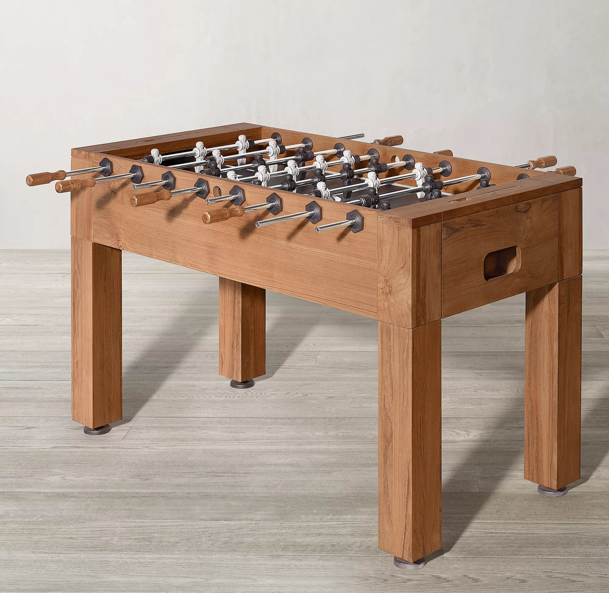 Brunswick Parsons Outdoor Teak Wood Foosball Table — Robbies Billiards